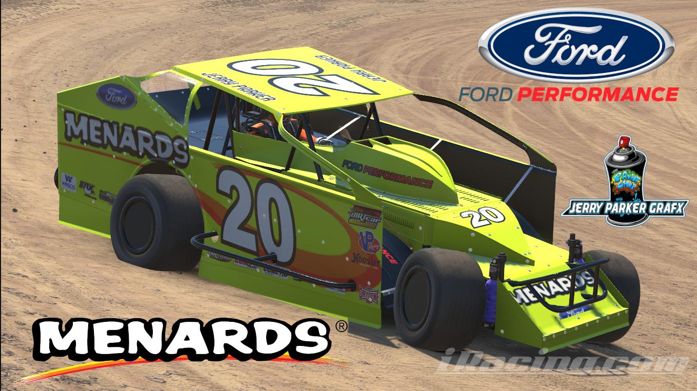 Jerry Parker Menards Dirt BBM Sim-Stamped by Jerry Parker - Trading Paints