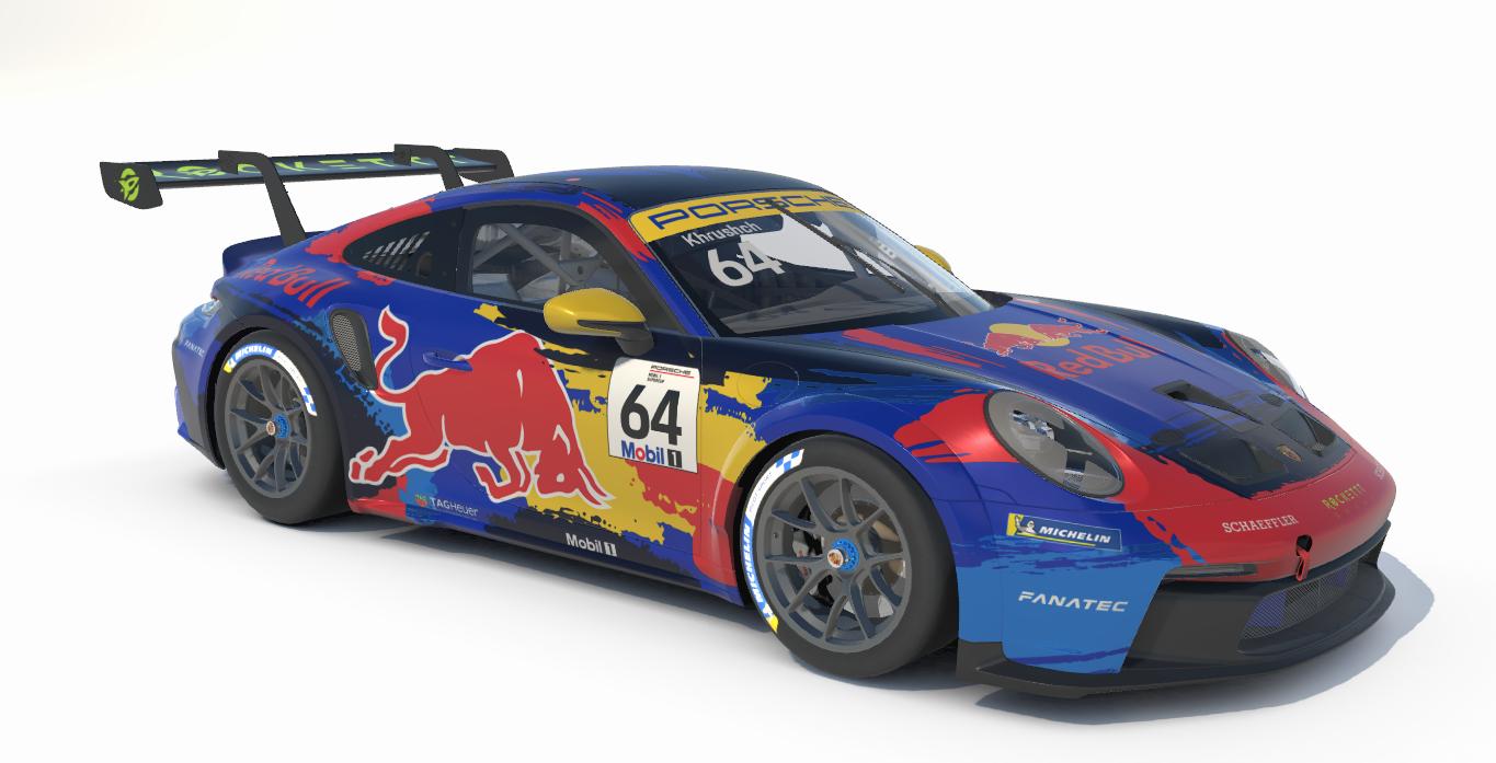 Porsche GT3 Cup 992 RedBull rockettt grphx by Nazar Khrushch - Trading ...