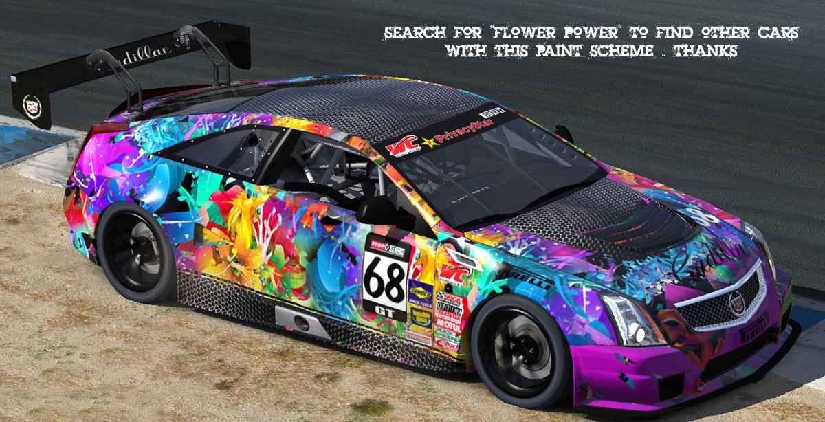 Cadillac Flower Power Racing by Georgeo Hieblinger - Trading Paints