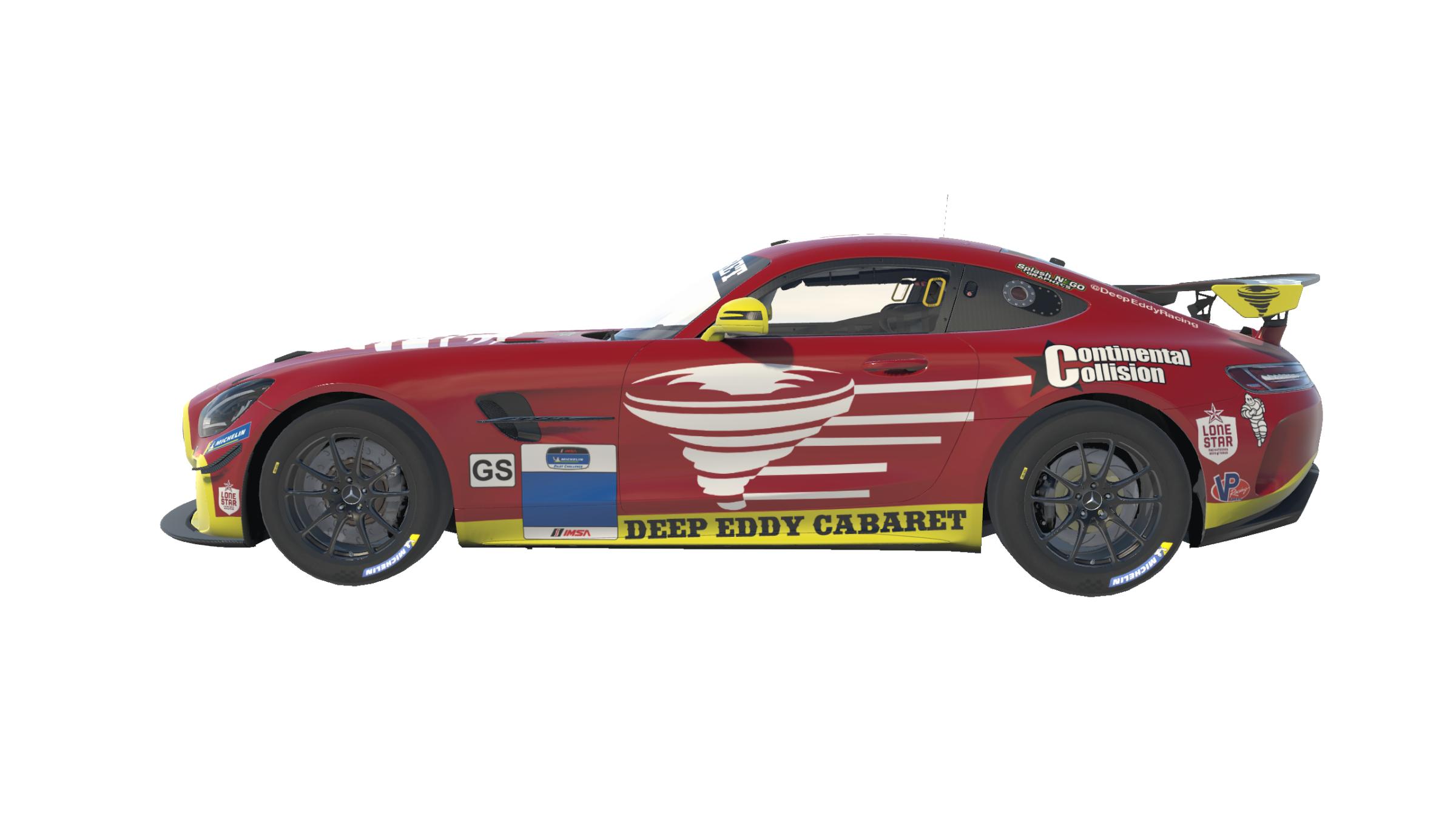 Deep Eddy Racing Mercedes AMG GT4 Red by Chris Uglietta - Trading Paints