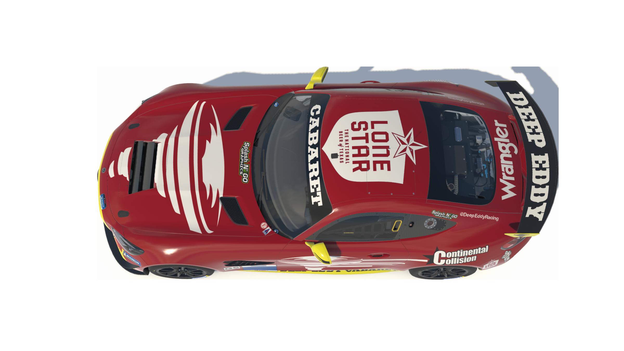 Deep Eddy Racing Mercedes AMG GT4 Red by Chris Uglietta - Trading Paints
