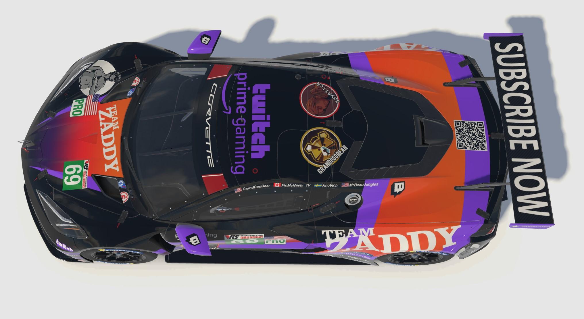 Team Zaddy Twitch Prime 24hrs of LeMans Corvette C8R GTE by Derek ...