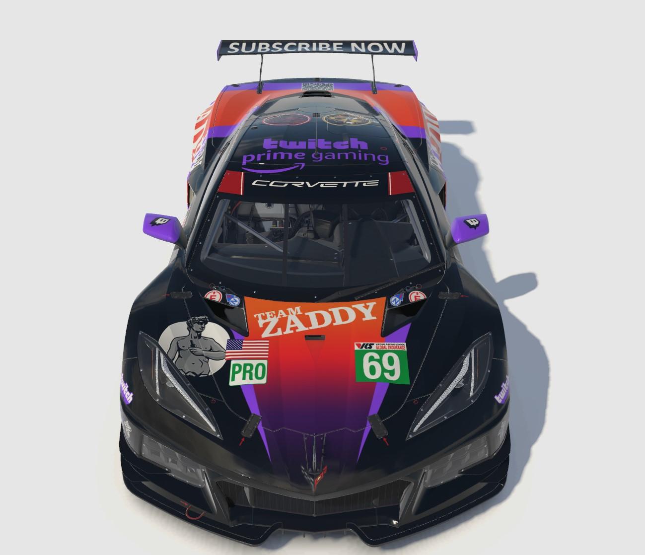 Team Zaddy Twitch Prime 24hrs of LeMans Corvette C8R GTE by Derek ...