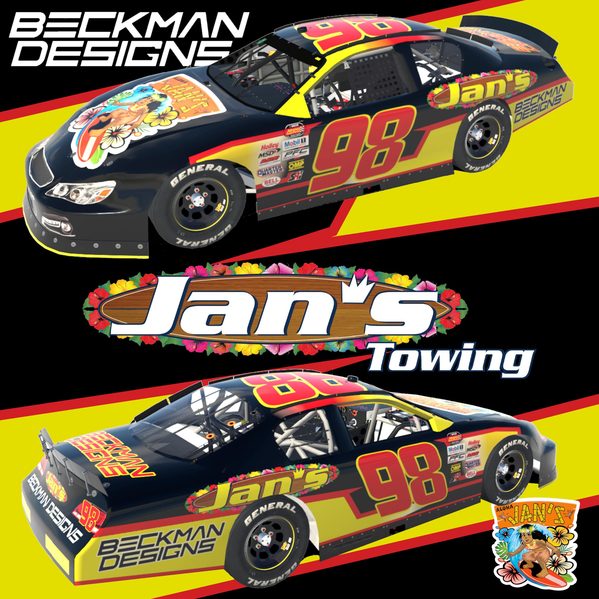 Troy Andersen Jans Towing ARCA SimStamped by Jason Beckman - Trading Paints