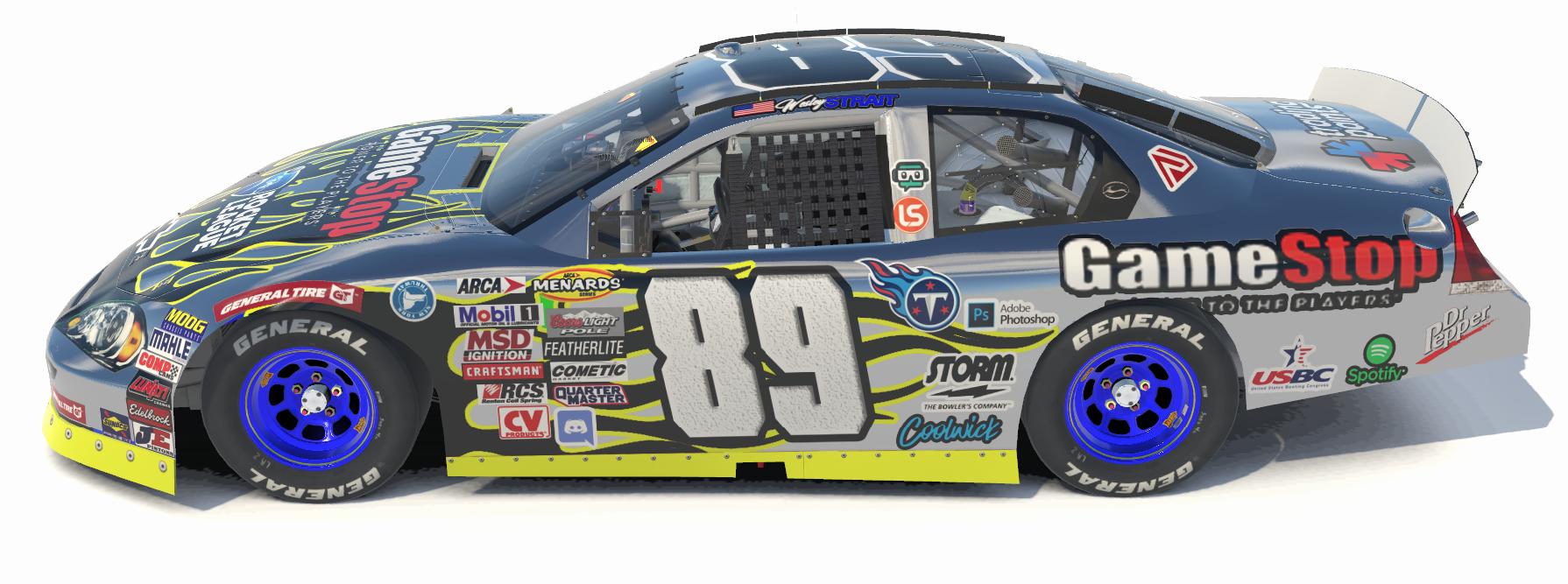 #89 GameStop ARCA Menards [Chrome] by Wesley Strait - Trading Paints