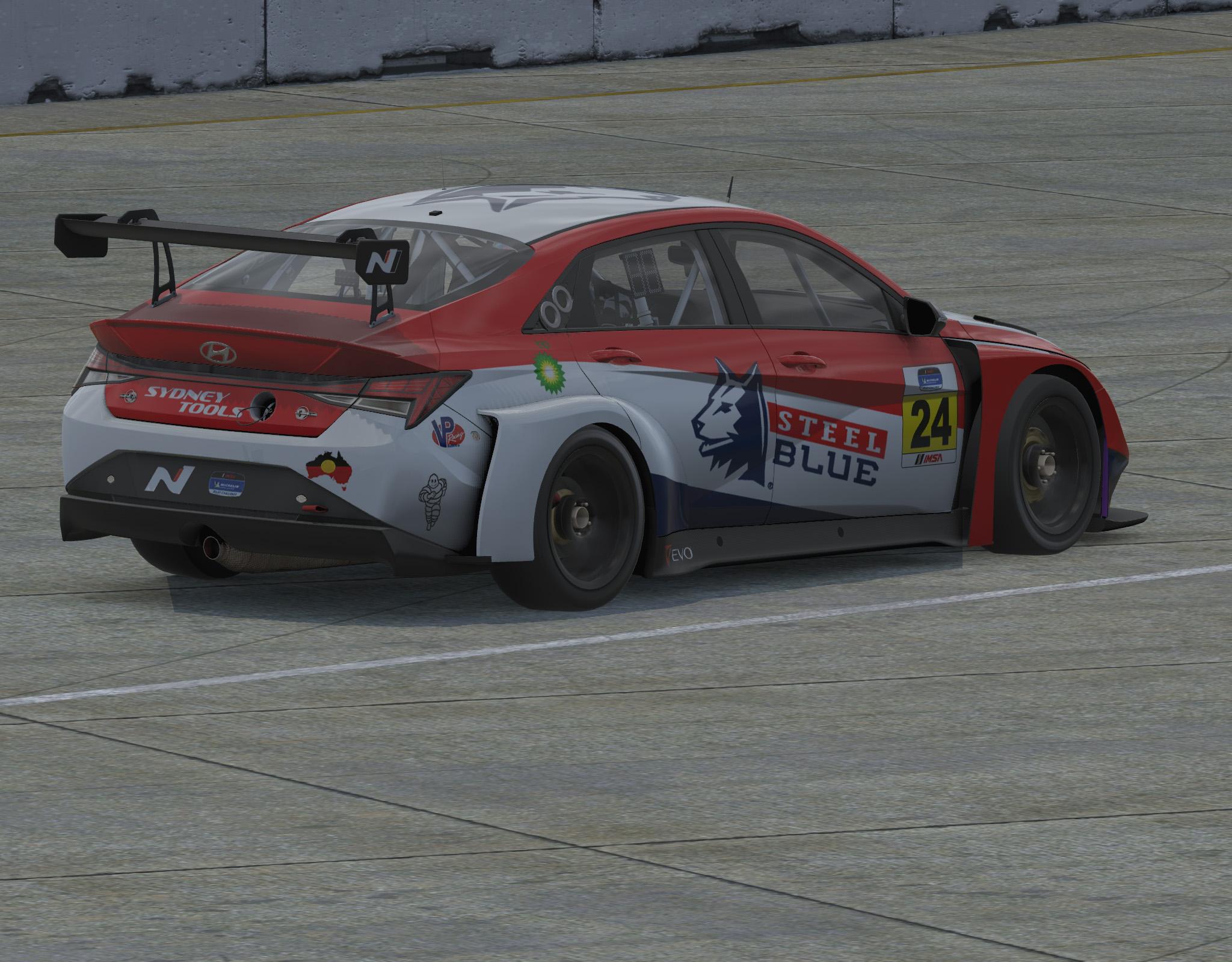 Steel Blue Touring car by Jarrod Hall - Trading Paints