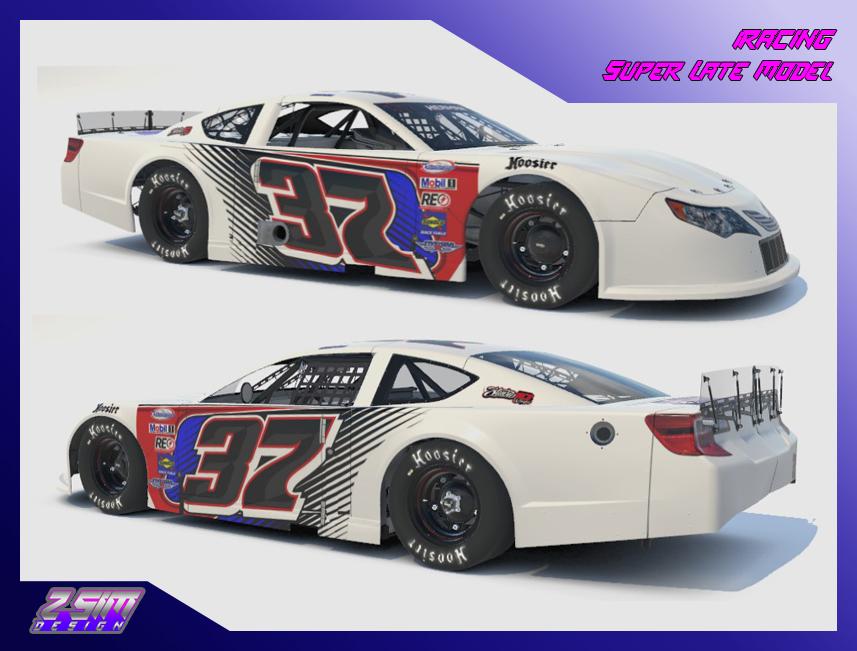 #37 Courtland Herman Super Late Model by Zachary S. - Trading Paints