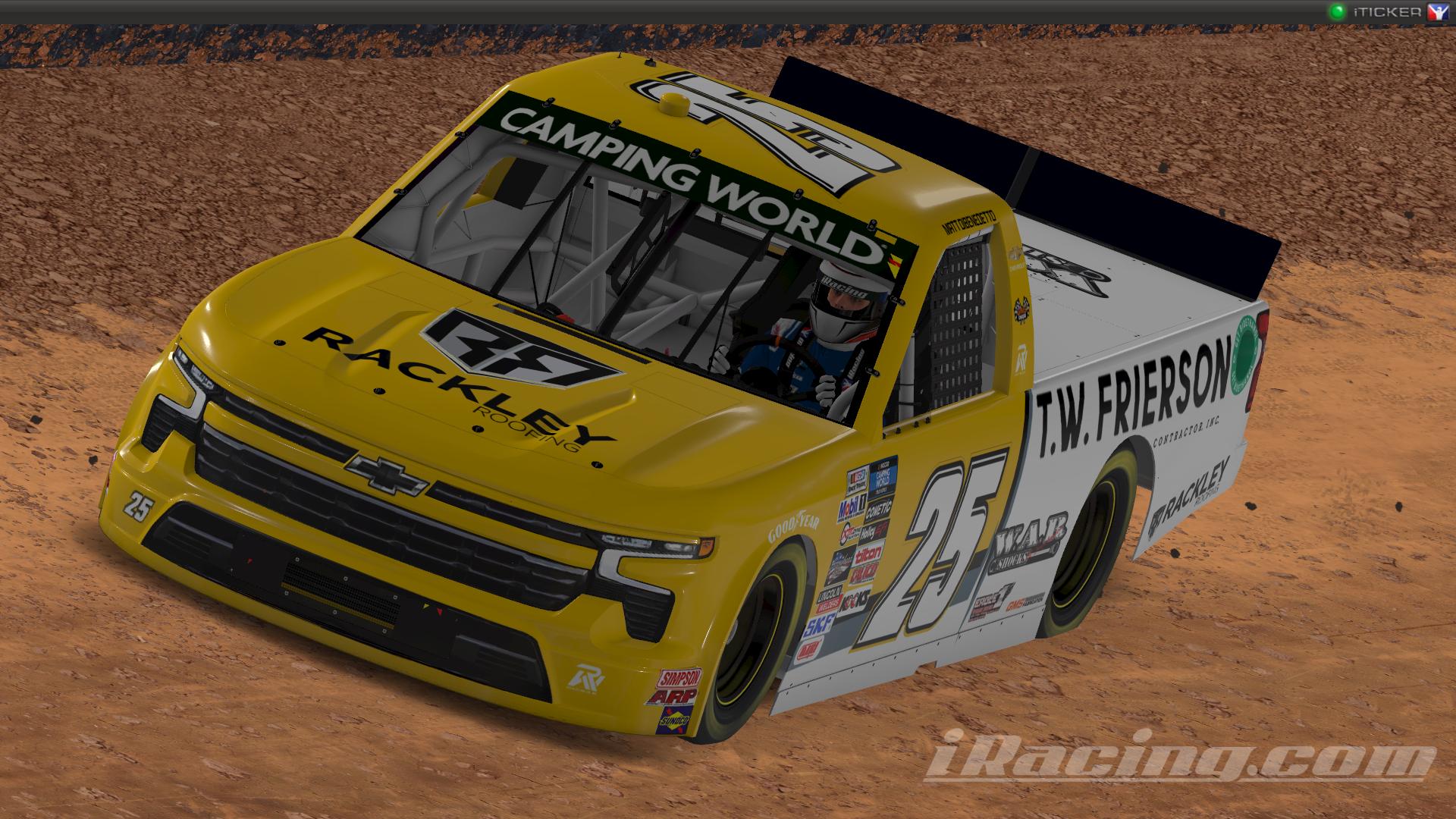 Matt Dibenedetto #25 Rackley TW Frierson 2022 NASCAR Camping World ...