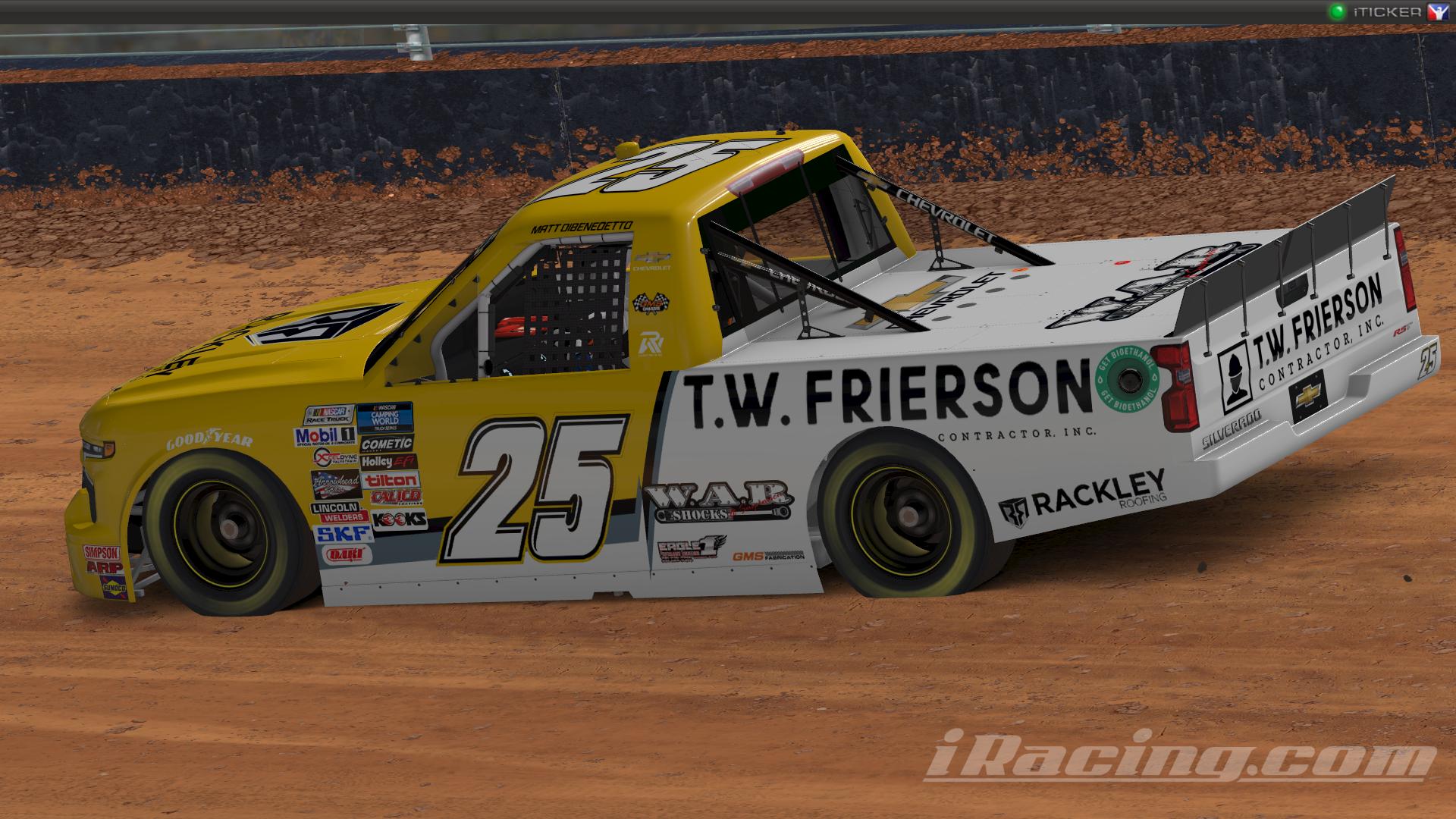 Matt Dibenedetto #25 Rackley TW Frierson 2022 NASCAR Camping World ...