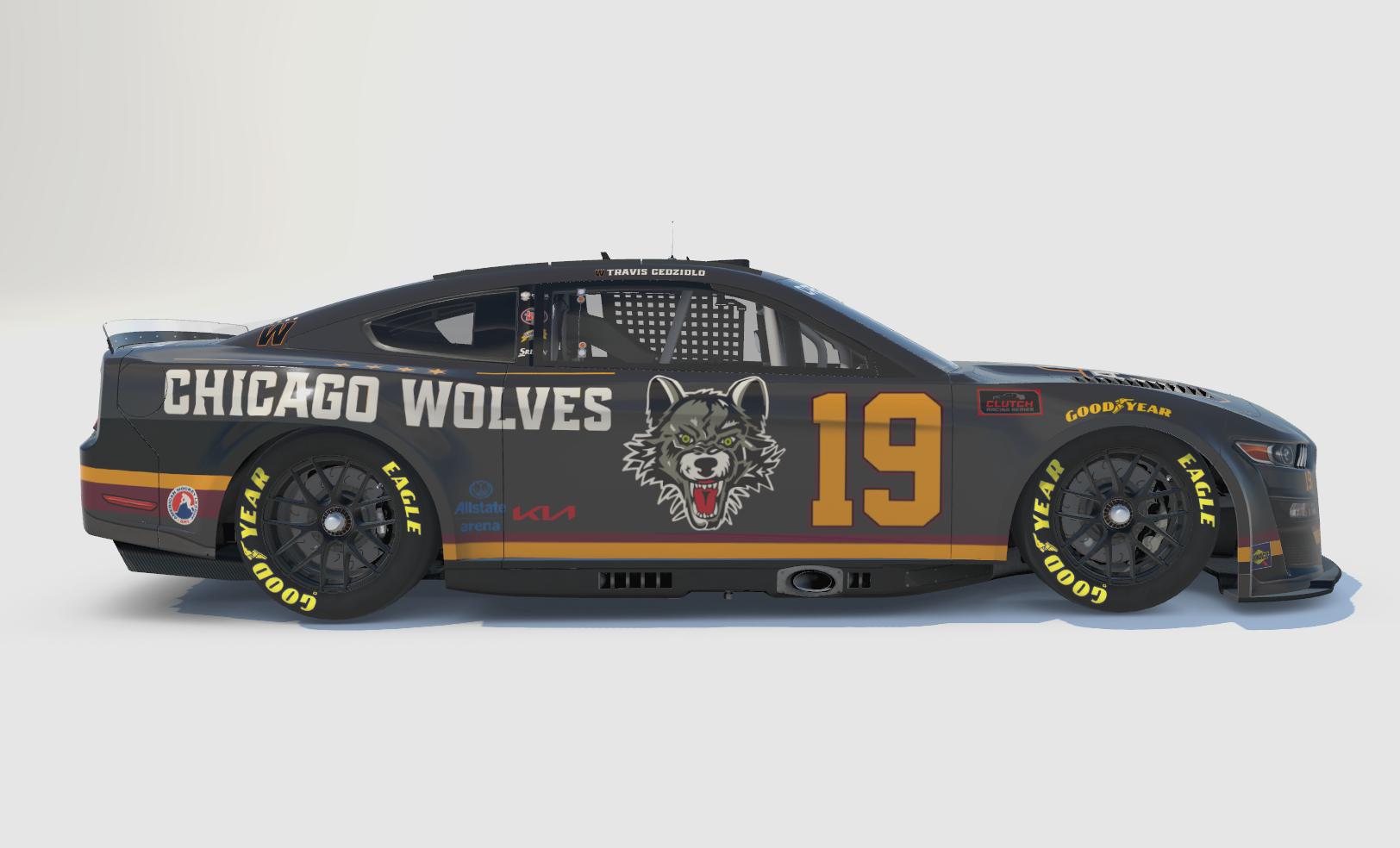 Chicago Wolves Storm Grey NASCAR Next Gen Ford Mustang by Travis ...