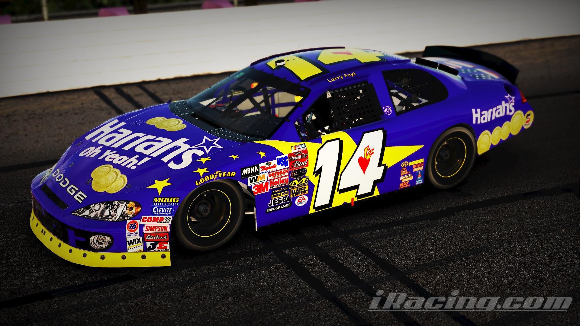 #14 Foyt 2003 Harrahs Dodge Intrepid Sim Stamped Number by Christian ...