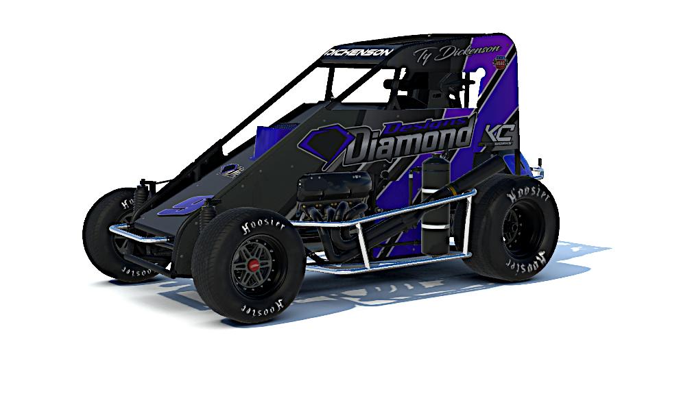 Ty D. Midget Black-Purple by Carl Kilgore - Trading Paints