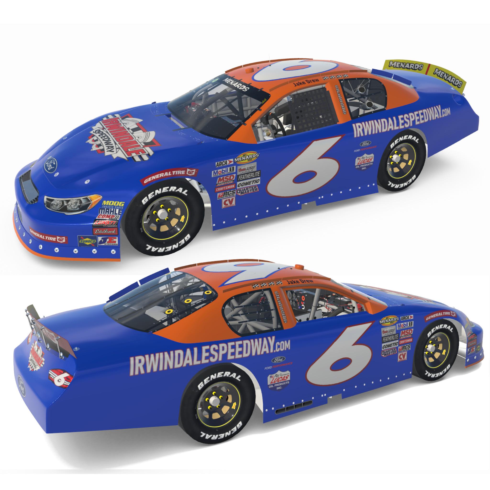 Jake Drew ARCA Menards Irwindale Speedway Simstamped by Jason Beckman ...