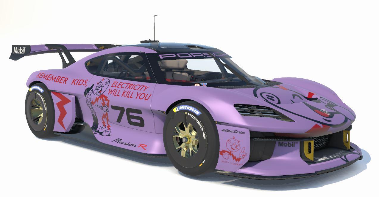 Porsche Mission R Reddy Kilowatt Pink by Scott Lear - Trading Paints