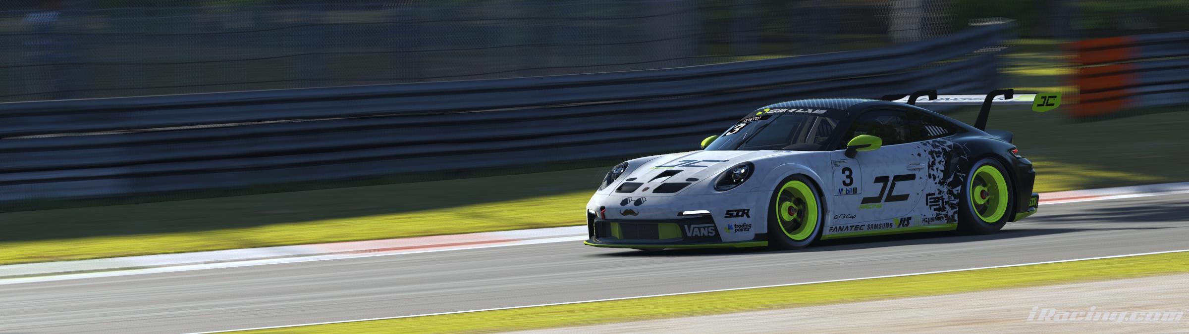 JC Racing White Lime Shatter by Jonathan Curto - Trading Paints