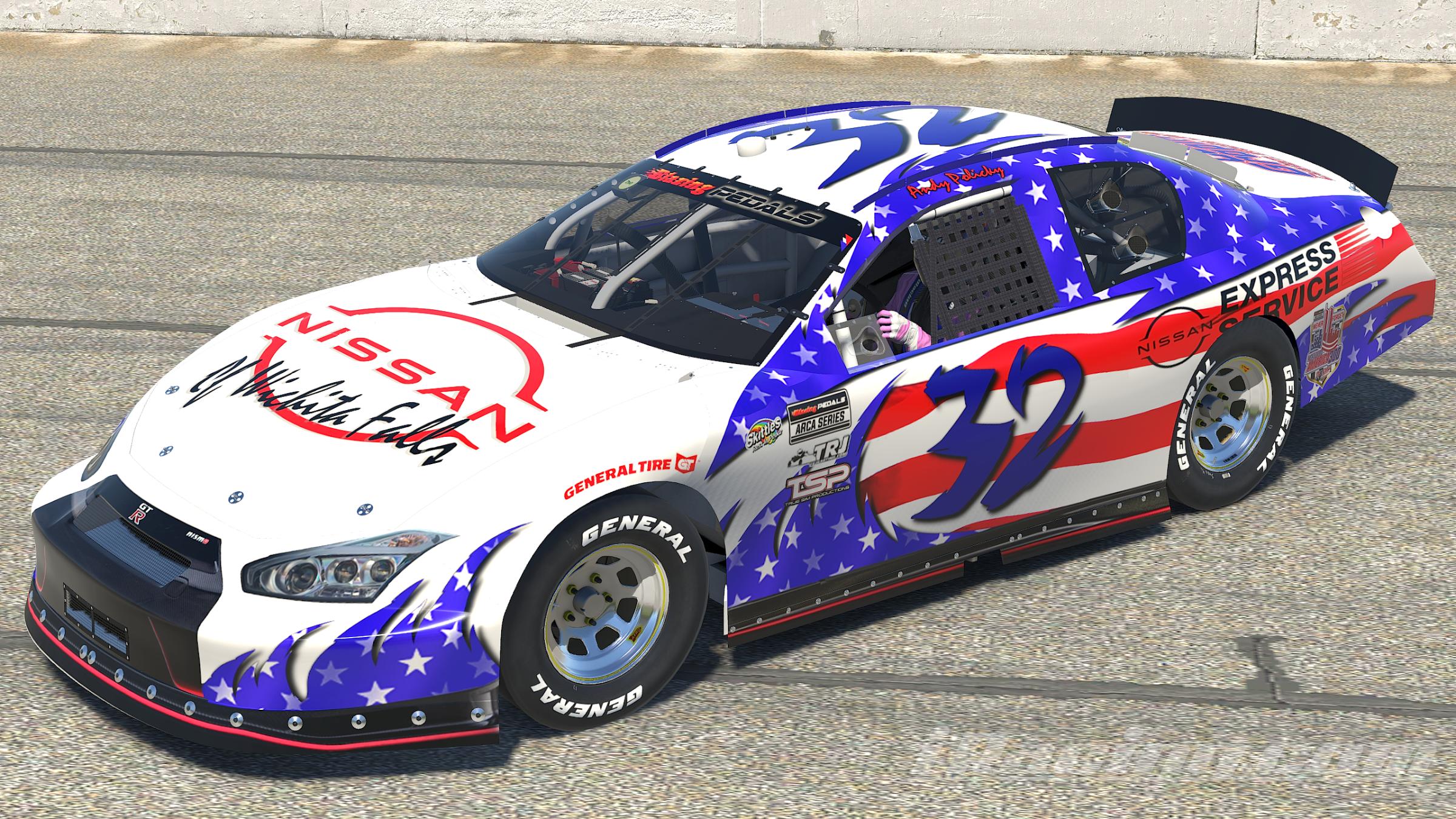 Andy Policky Nissan GTR ARCA 2022 Patriotic Custom #32 by Corey ...