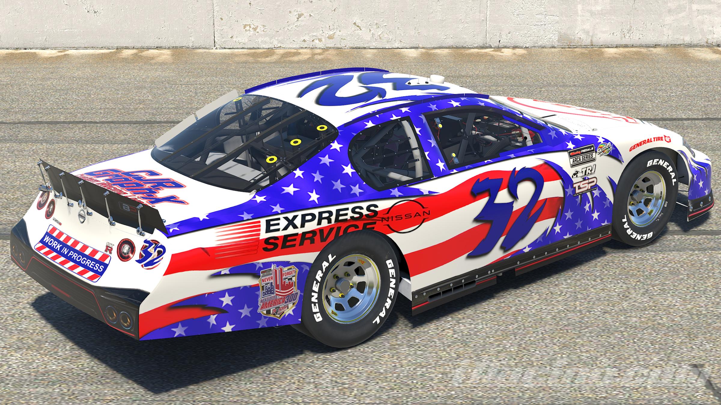 Andy Policky Nissan GTR ARCA 2022 Patriotic Custom #32 by Corey ...