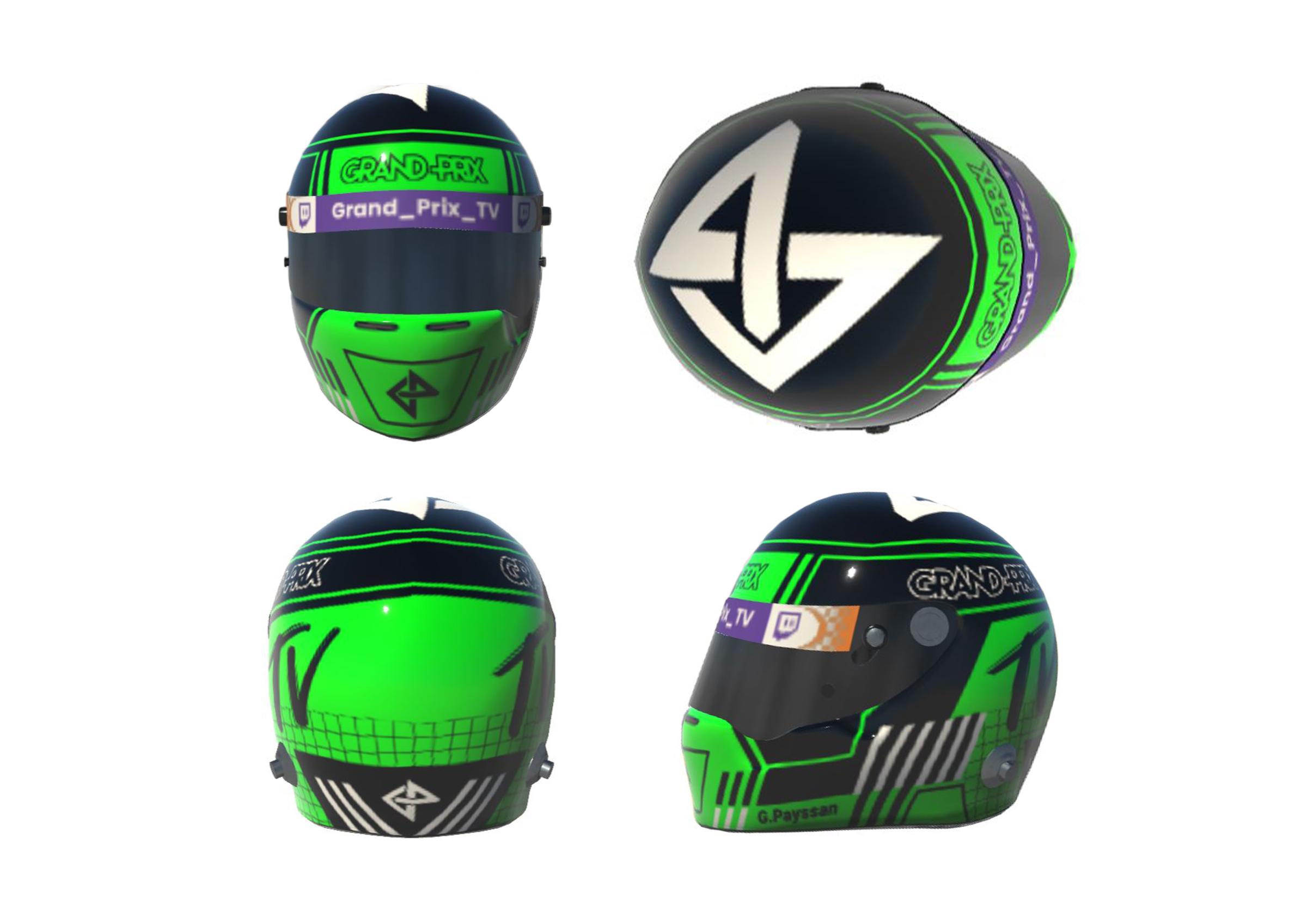 Grand_Prix_TV Helmet (Twitch / YouTube channels) by Gaël Payssan ...