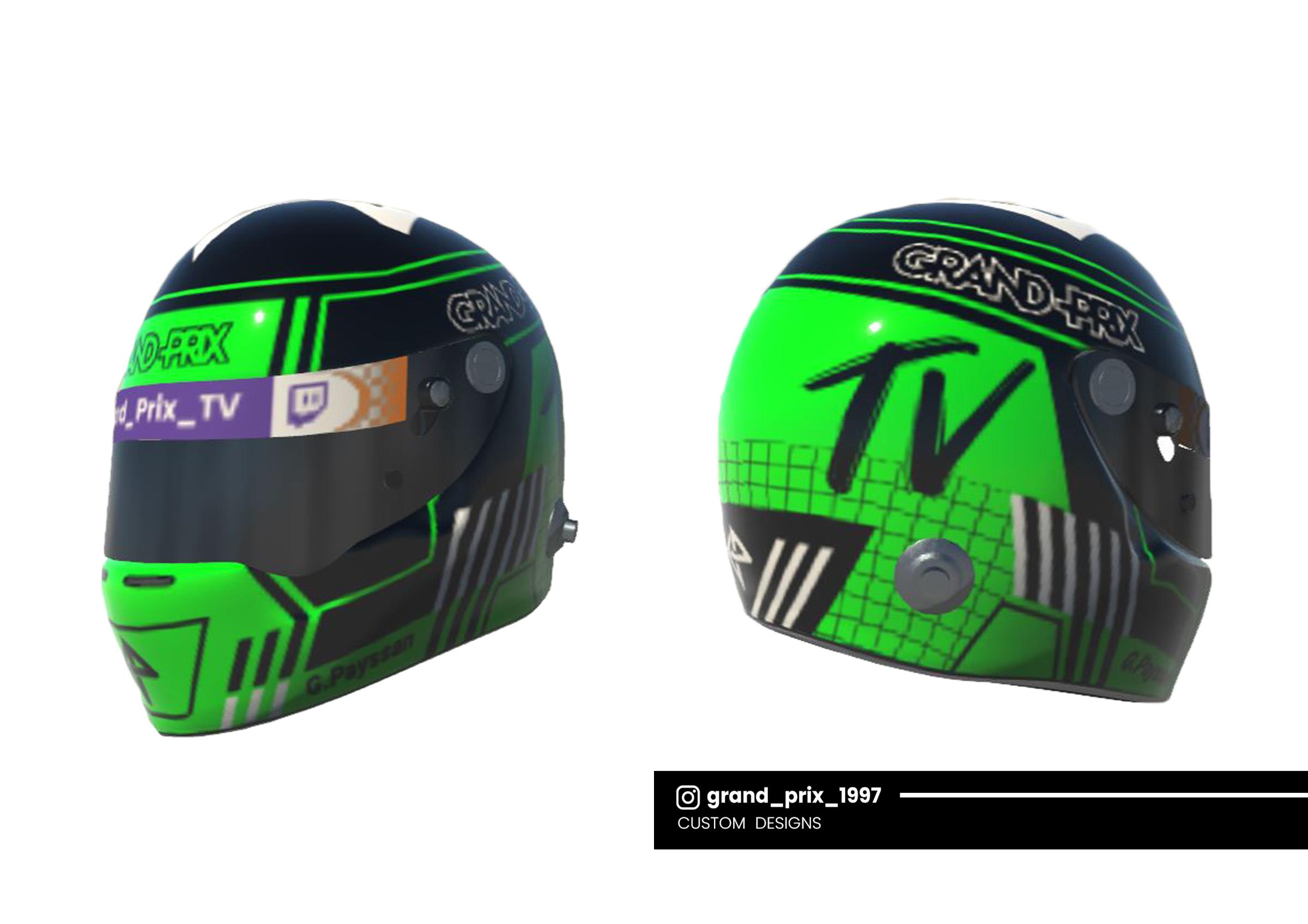 Grand_Prix_TV Helmet (Twitch / YouTube channels) by Gaël Payssan ...