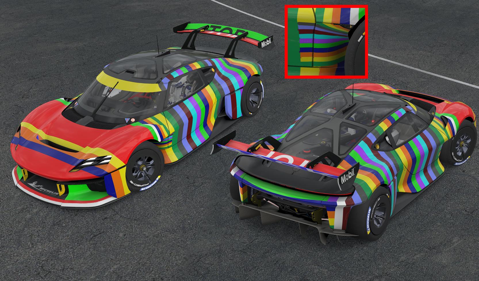 Porsche Mission R Stripes by Clyde Coman - Trading Paints