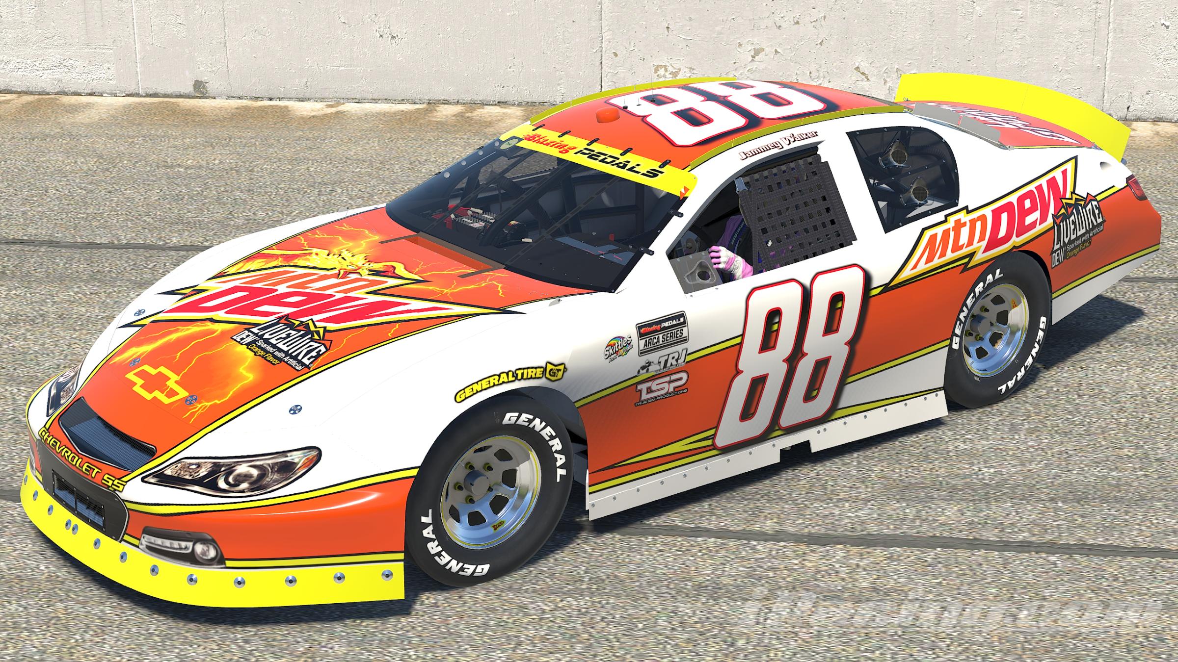 Live Wire White ARCA 2022 BPL Playoff Custom #88 by Corey Rutherford ...