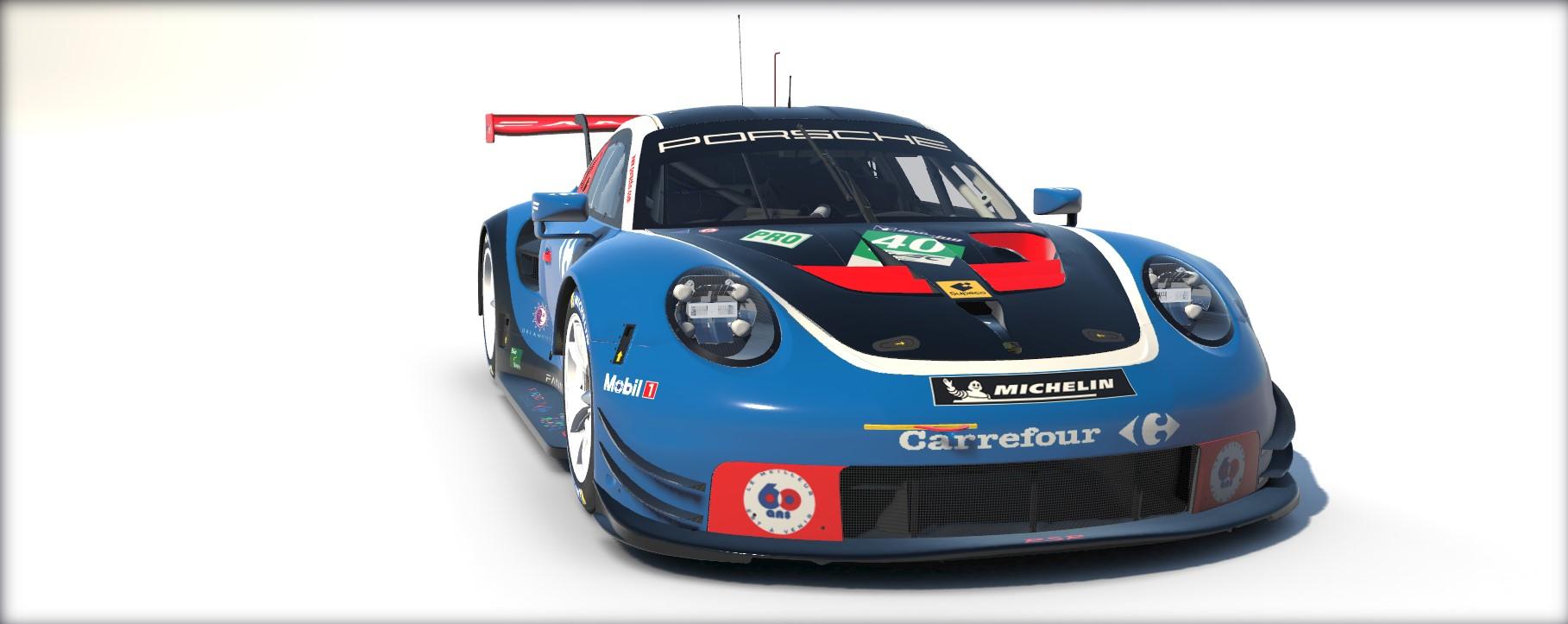 Porsche 911 RSR Carrefour livery by Anthony Quaranta - Trading Paints