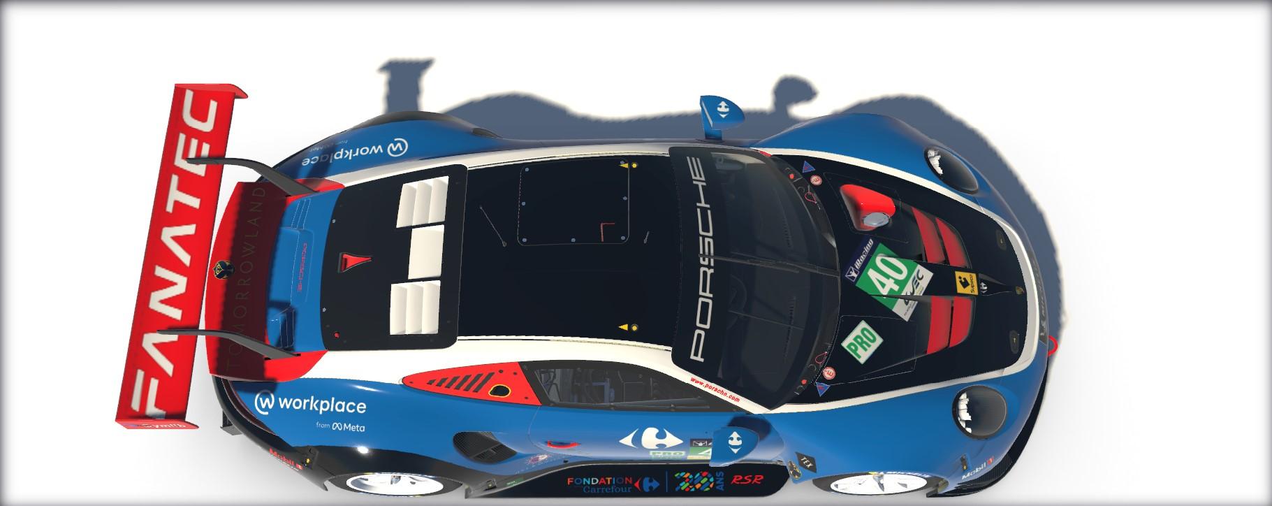 Porsche 911 RSR Carrefour livery by Anthony Quaranta - Trading Paints
