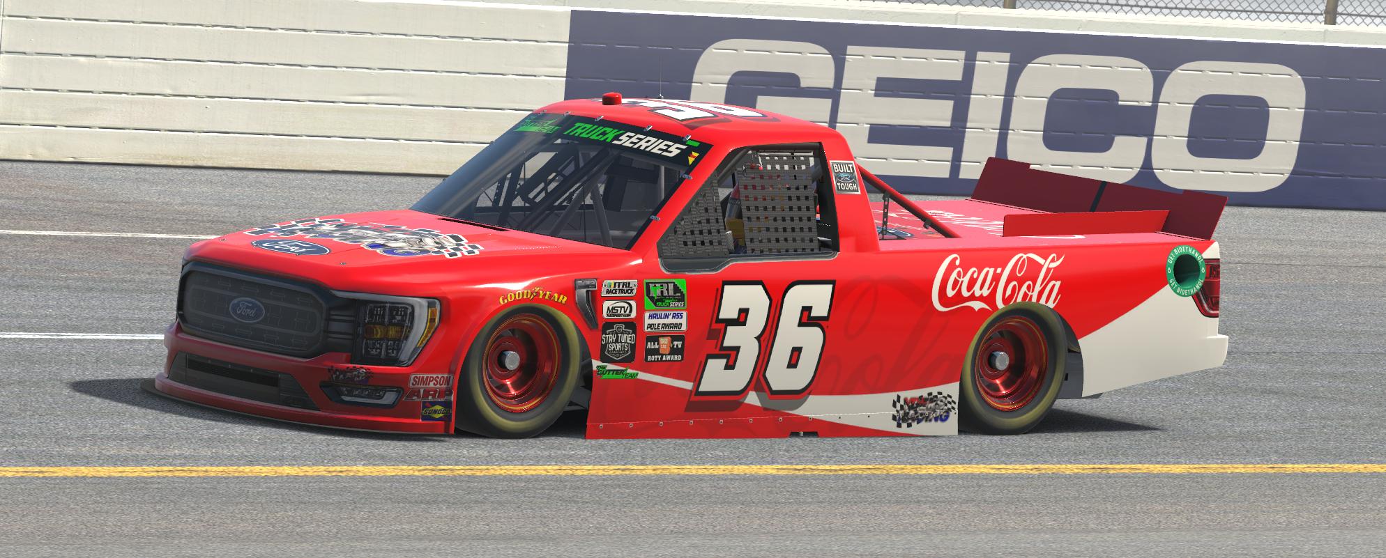 2022 Coca Cola Red Ford F150 #29 YDERS by Thomas Pourrain - Trading Paints