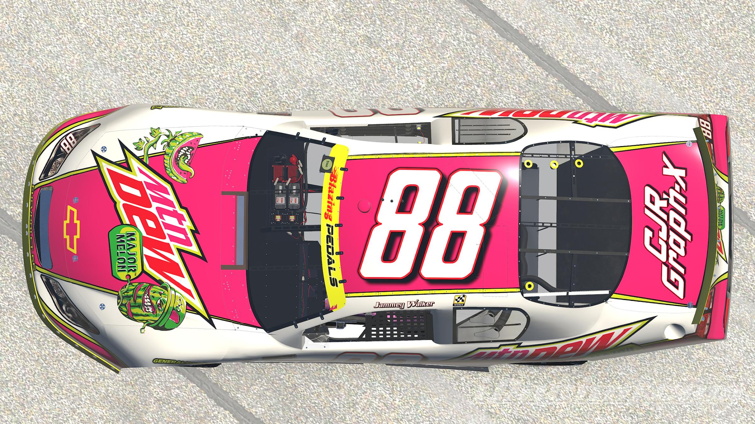Major Melon White ARCA 2022 BPL Playoff Custom #88 by Corey Rutherford ...