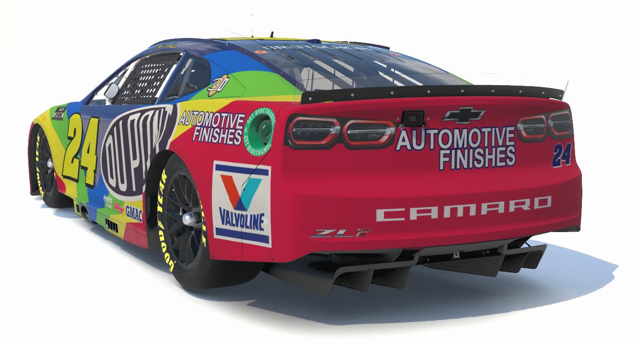 Jeff Gordon Modernized Rainbow #24 Yellow by Luke Breitschopf - Trading ...