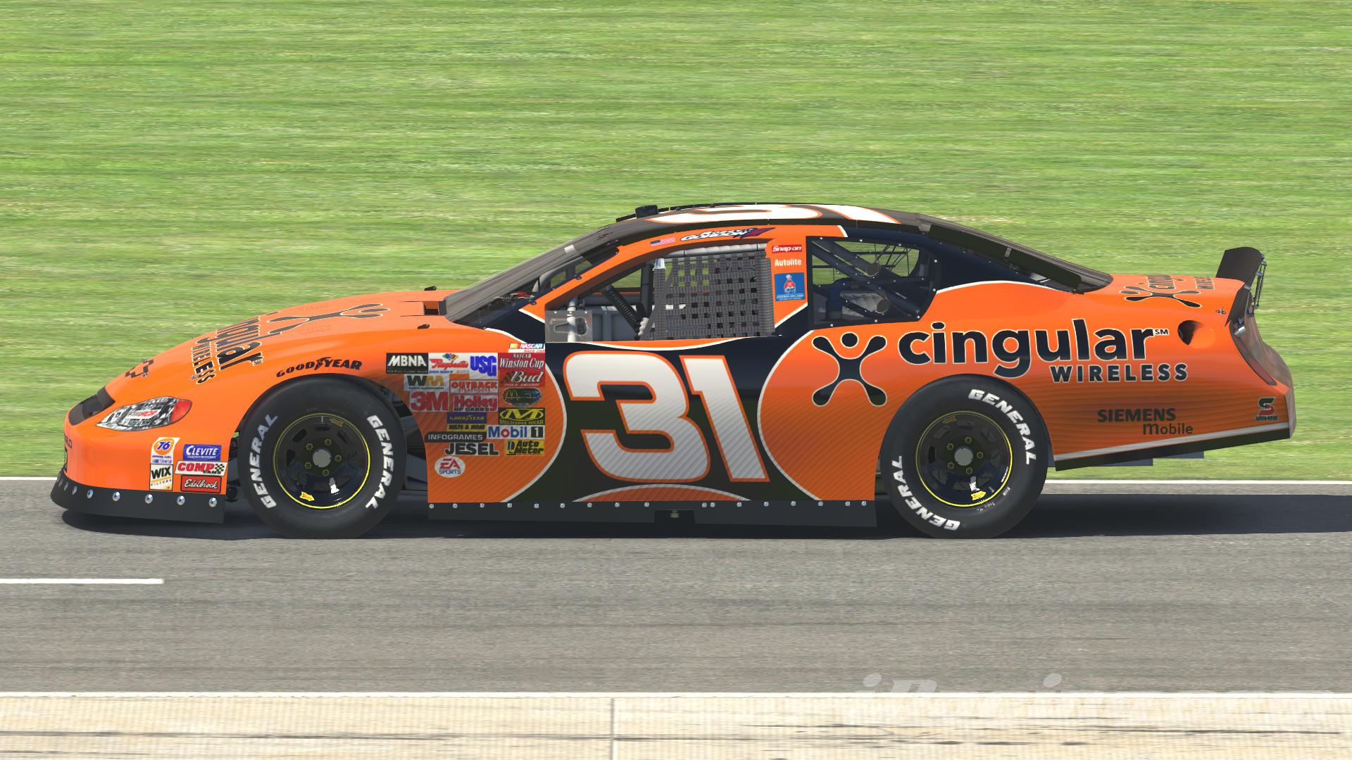 2003 Cingular Wireless Orange/Black ARCA #31 by Ken Huff - Trading Paints
