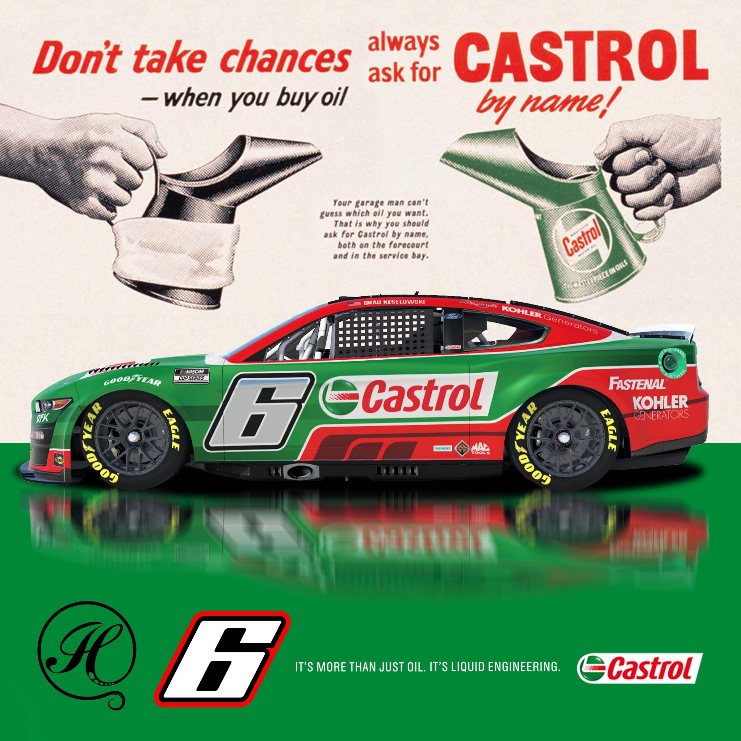 2022 Brad Keselowski Castrol Ford Mustang by Brantley Roden - Trading ...