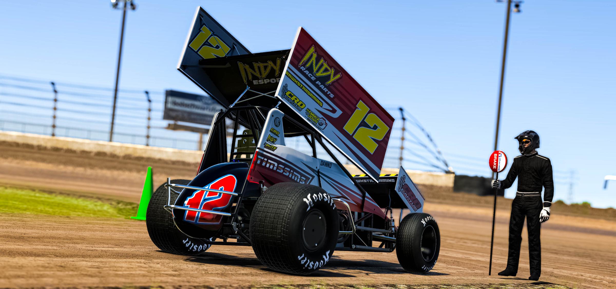 Dan Lindsey X Robert Ballou Indy Race Parts Esports Winged Sprint Car ...