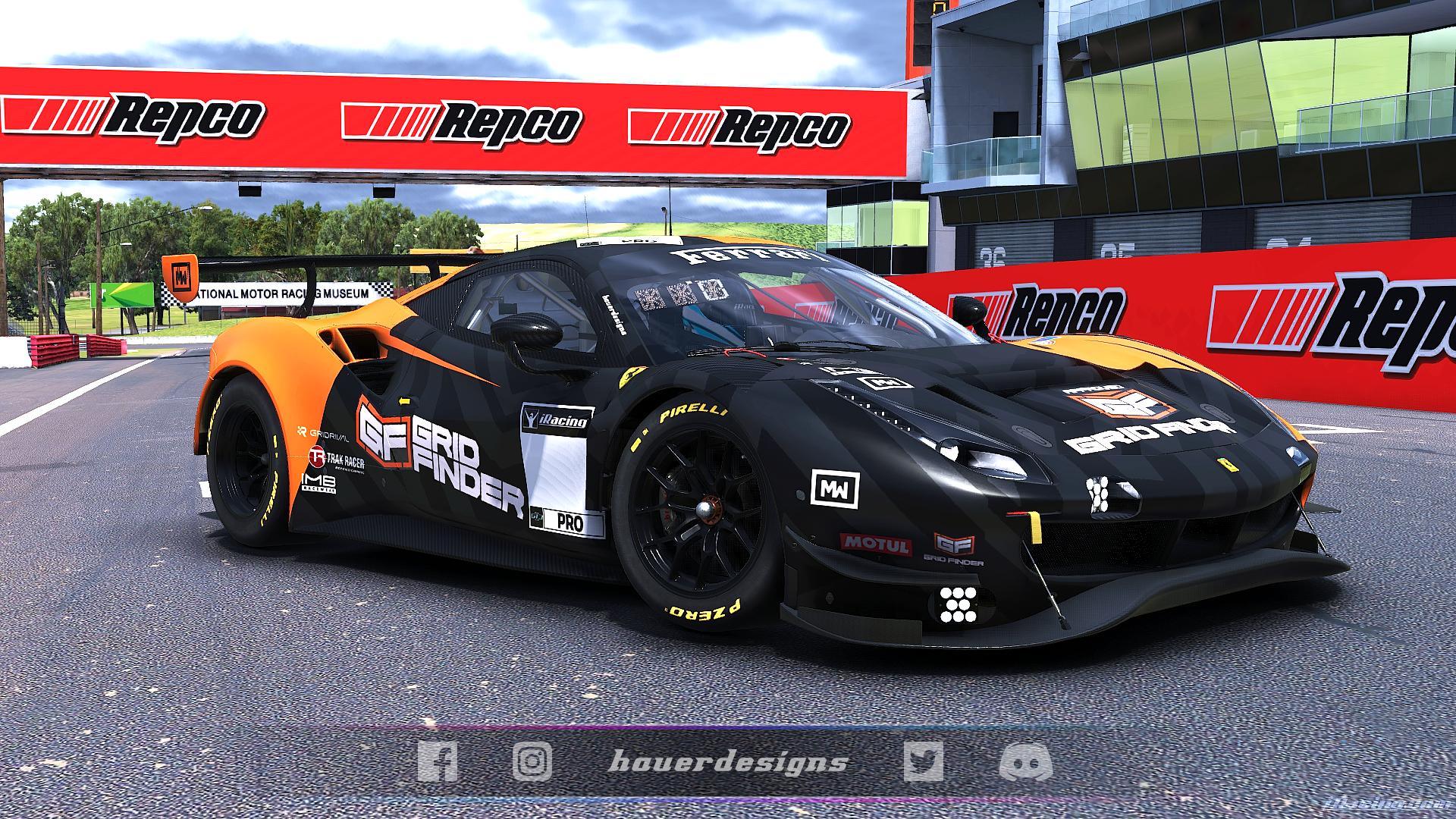 Grid Finder Racing - Ferrari GT3 Evo by Tom Bunten - Trading Paints