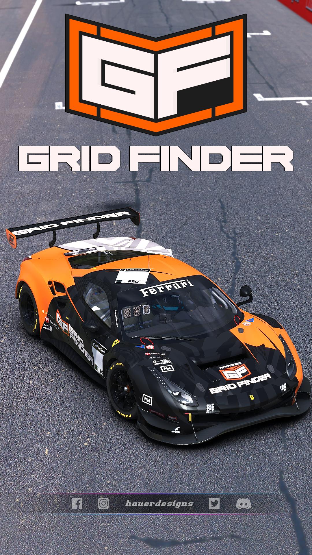 Grid Finder Racing - Ferrari GT3 Evo by Tom Bunten - Trading Paints