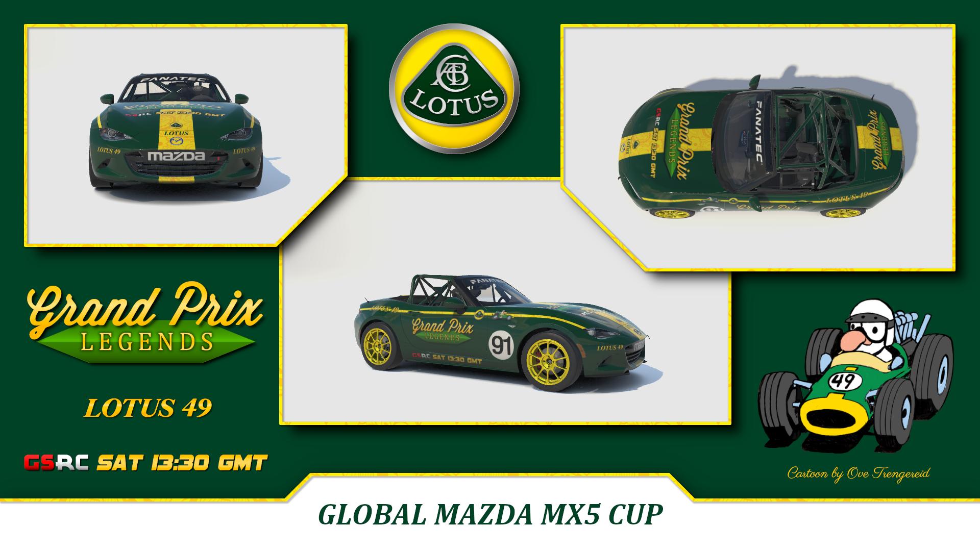 Grand Prix Legends | Global Mazda MX5 Cup by Yoeri Gijsen - Trading Paints