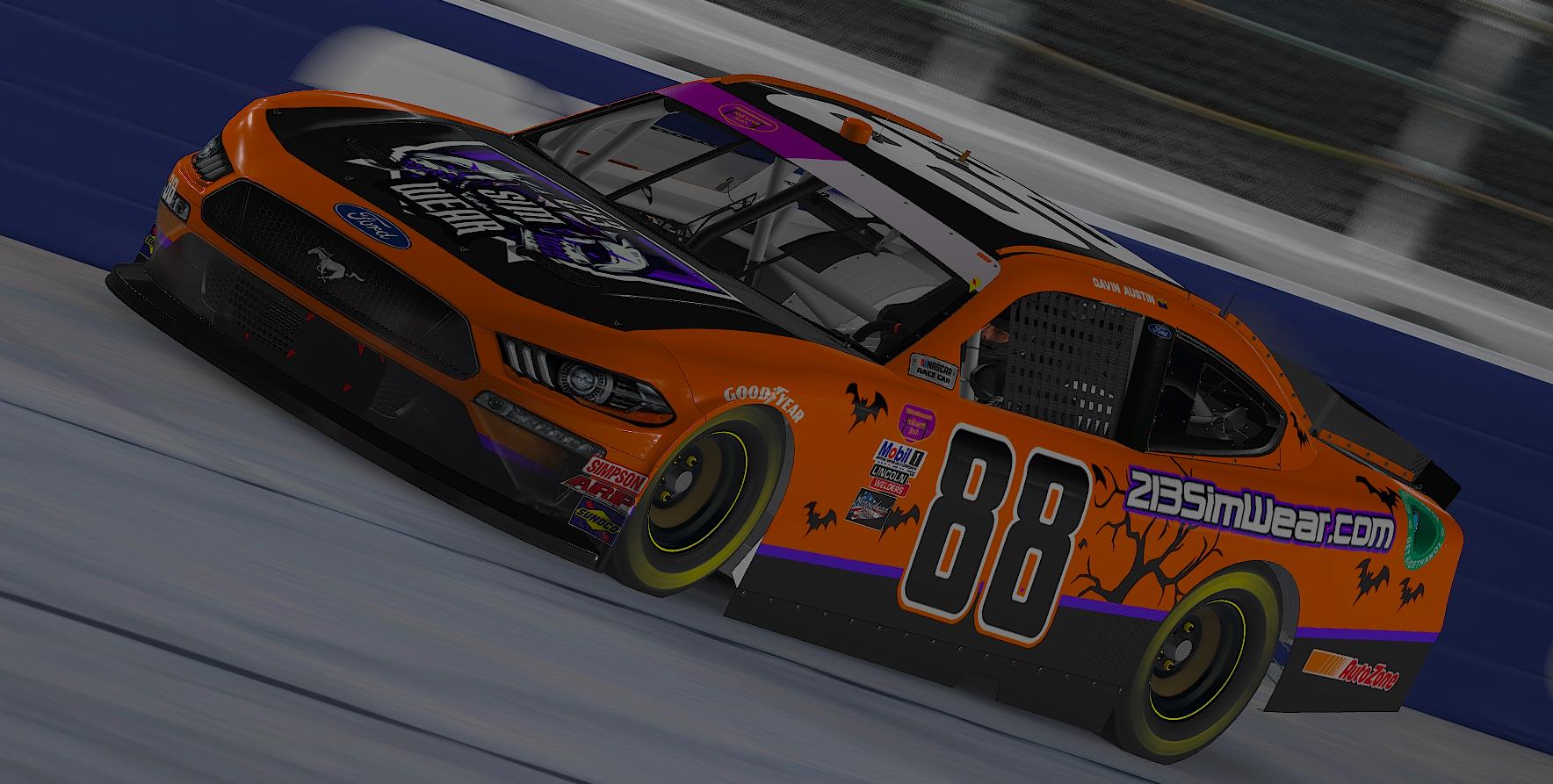 88 Xfinity 213SimWear HalloweenFordOrange 2022 by Gavin Austin - Trading Paints
