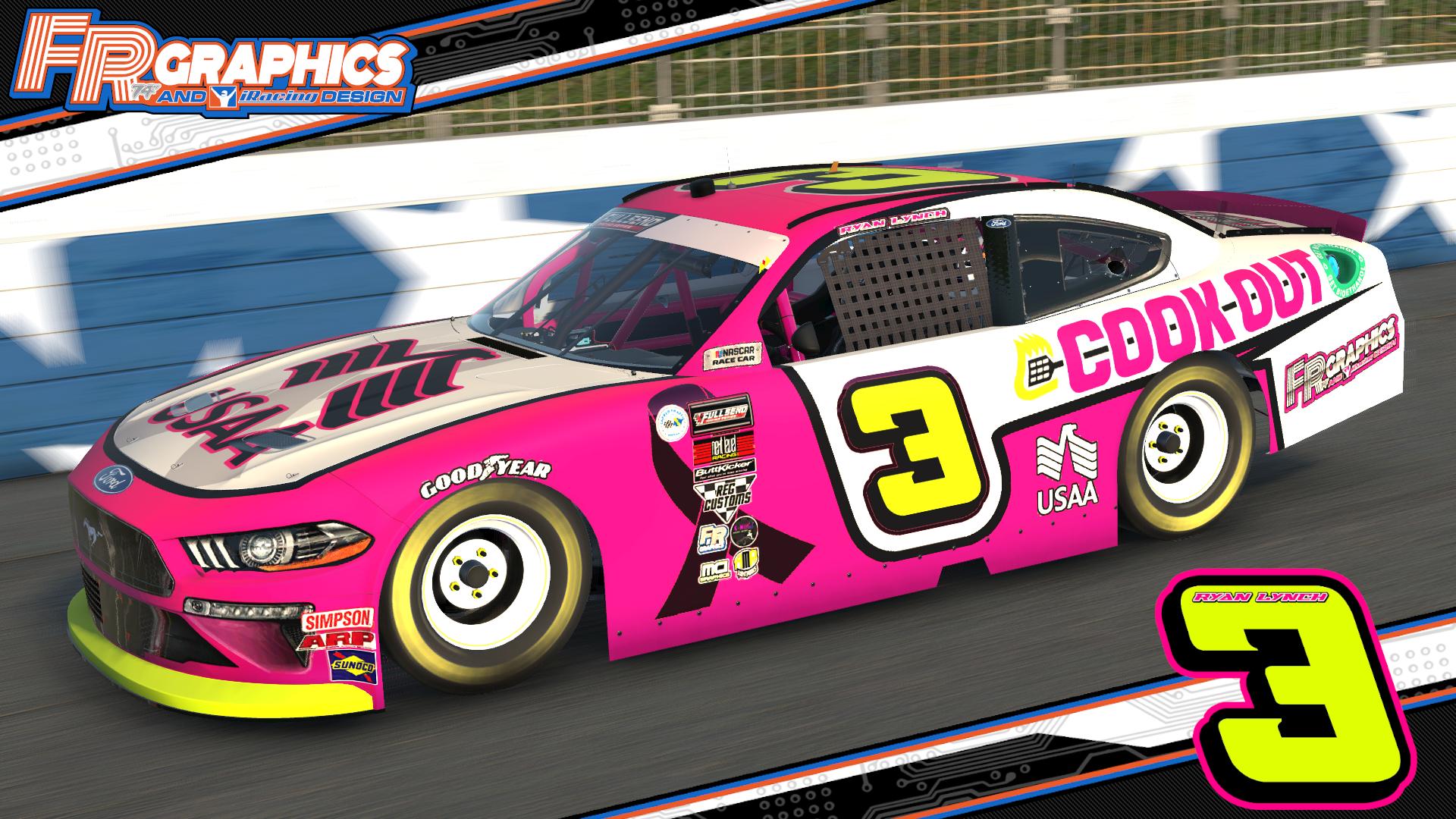 Ryan Lynch 2022 Breast Cancer Awareness Xfinity Ford Mustang FSRS by ...