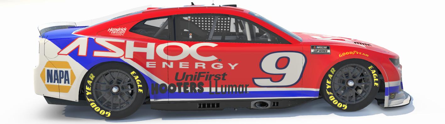 Chase Elliott ASHOC #9 Bill Elliott throwback by Gary G. - Trading Paints