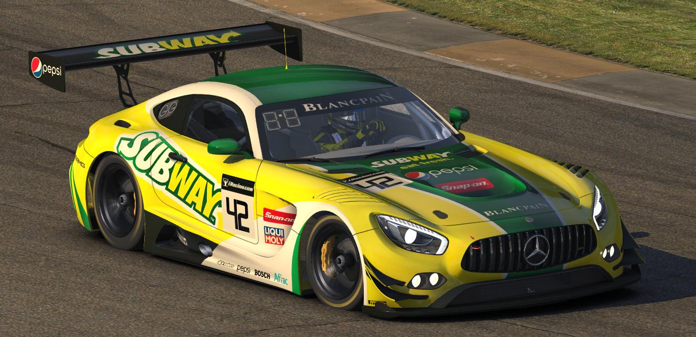 Subway AMG Mercedes GT3 by Sebastian Hauer - Trading Paints