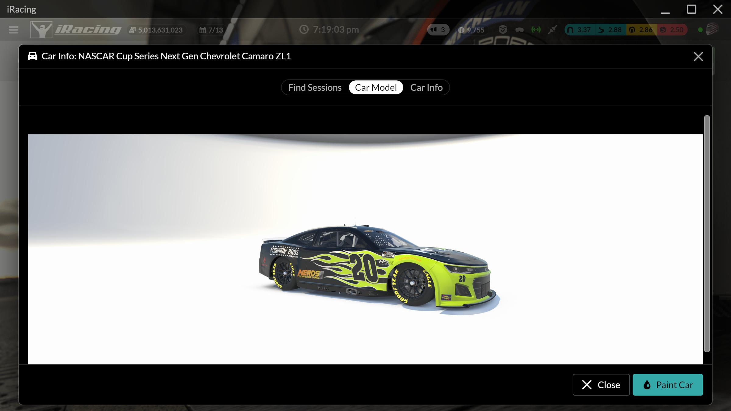 HSR Chevy Flames by Dalton Fredericks - Trading Paints