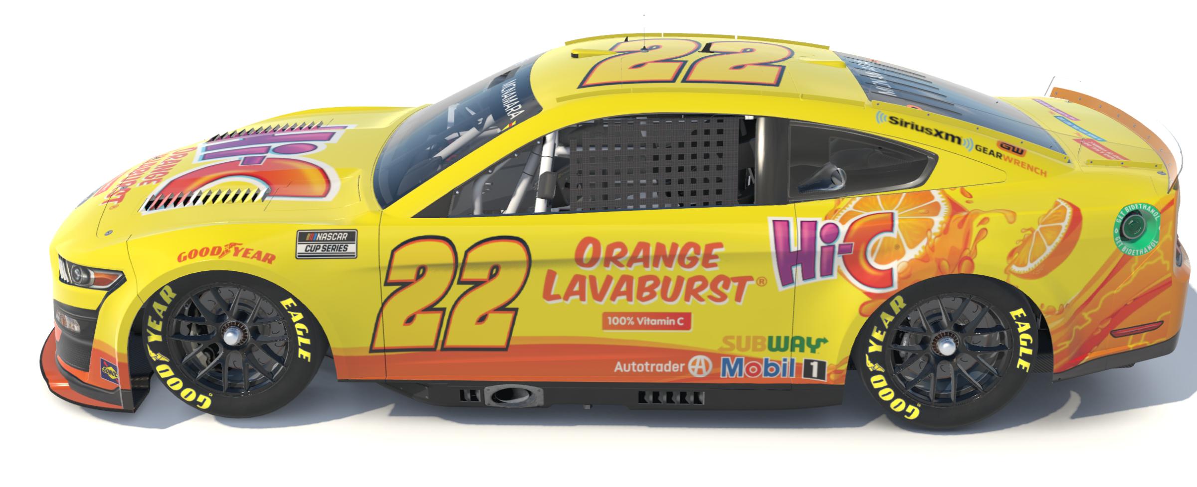 Nascar Cup Series Next Gen Ford Mustang Team Hi C Orange Lavaburst 2022 ...