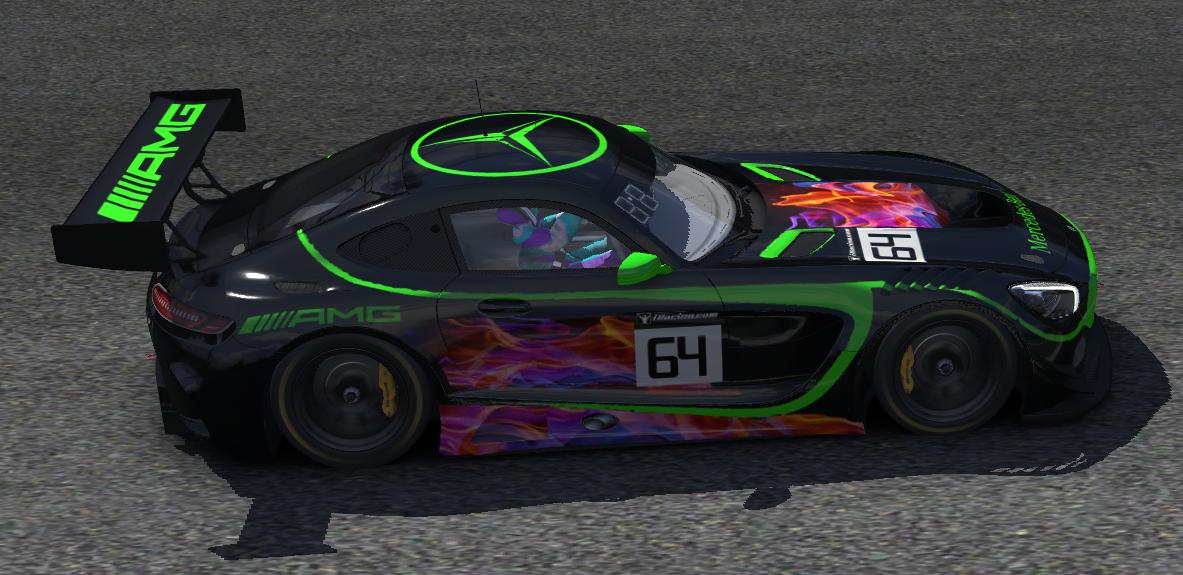 Flaming Hot Mercedes AMG GT3 by Allen M. - Trading Paints