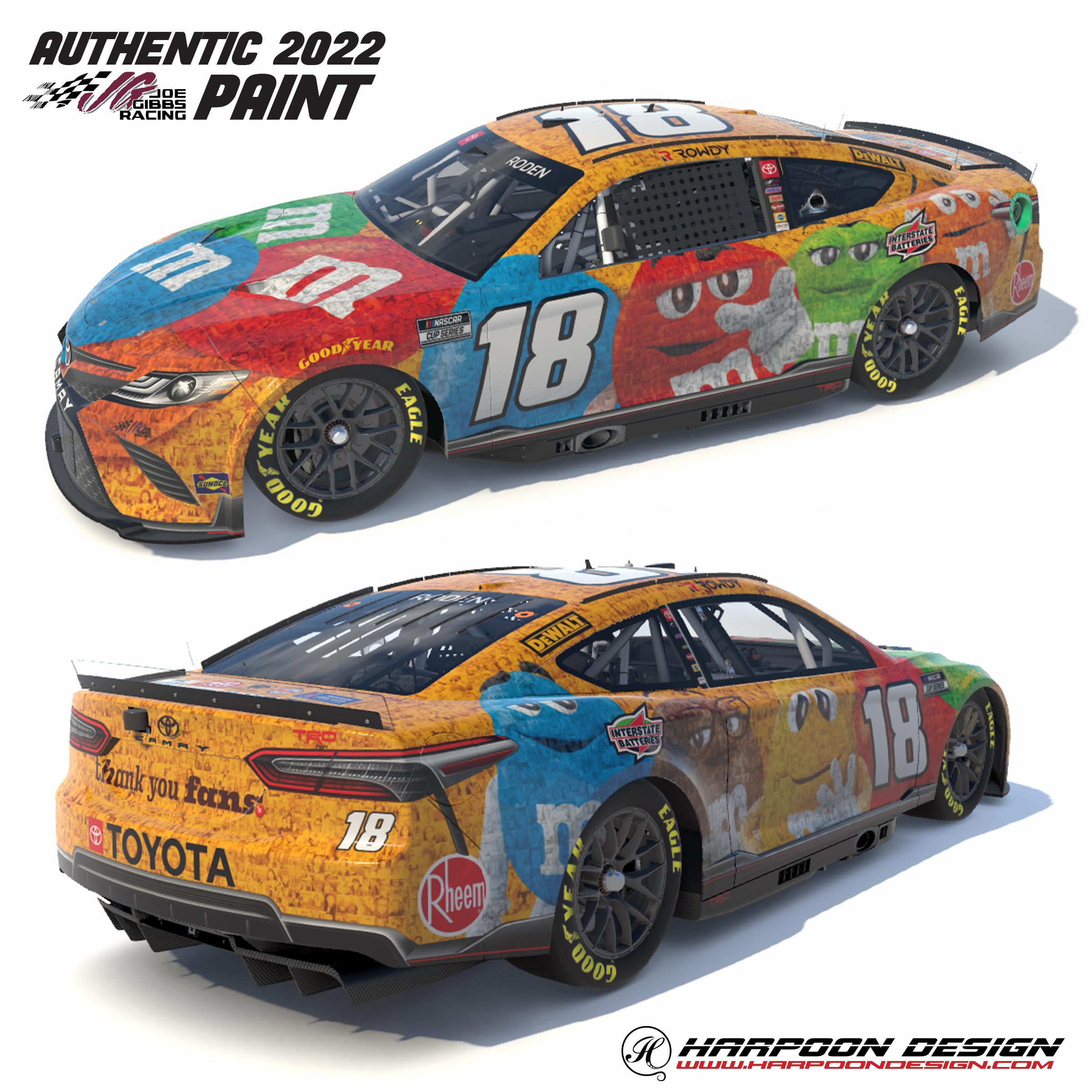 2022 Kyle Busch M&M Thank You Camry by Brantley Roden - Trading Paints