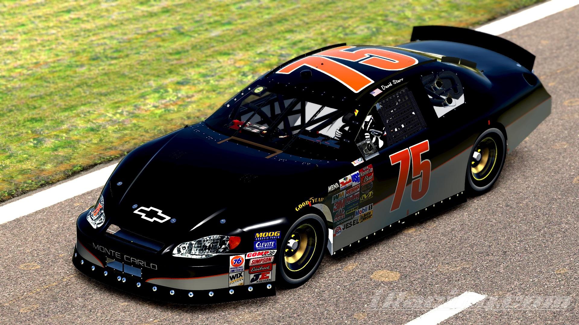 #75 David Starr 2003 Team Texas Chevrolet Monte Carlo Sim Stamped Number by Christian Budd ...