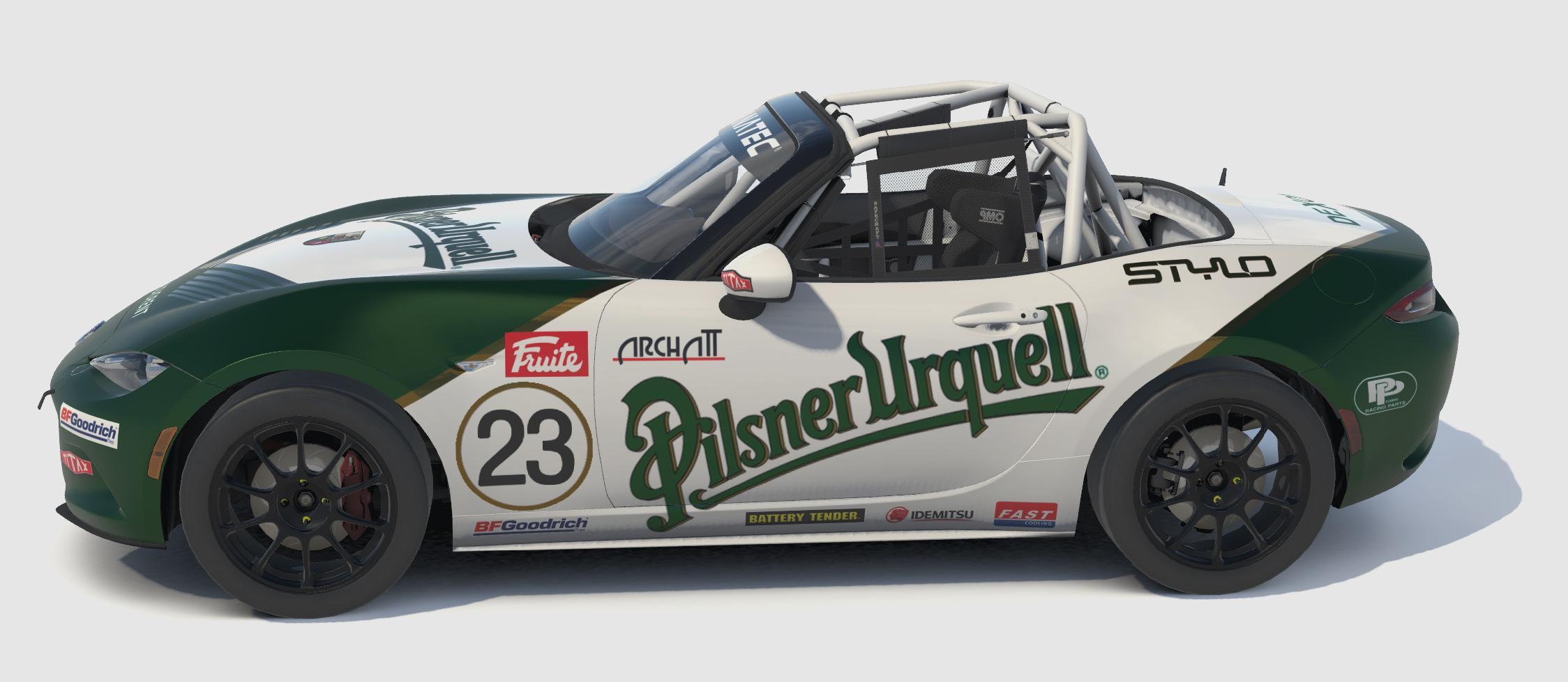 Pilsner Urquell sponsored MX-5 by Adam Durrant - Trading Paints