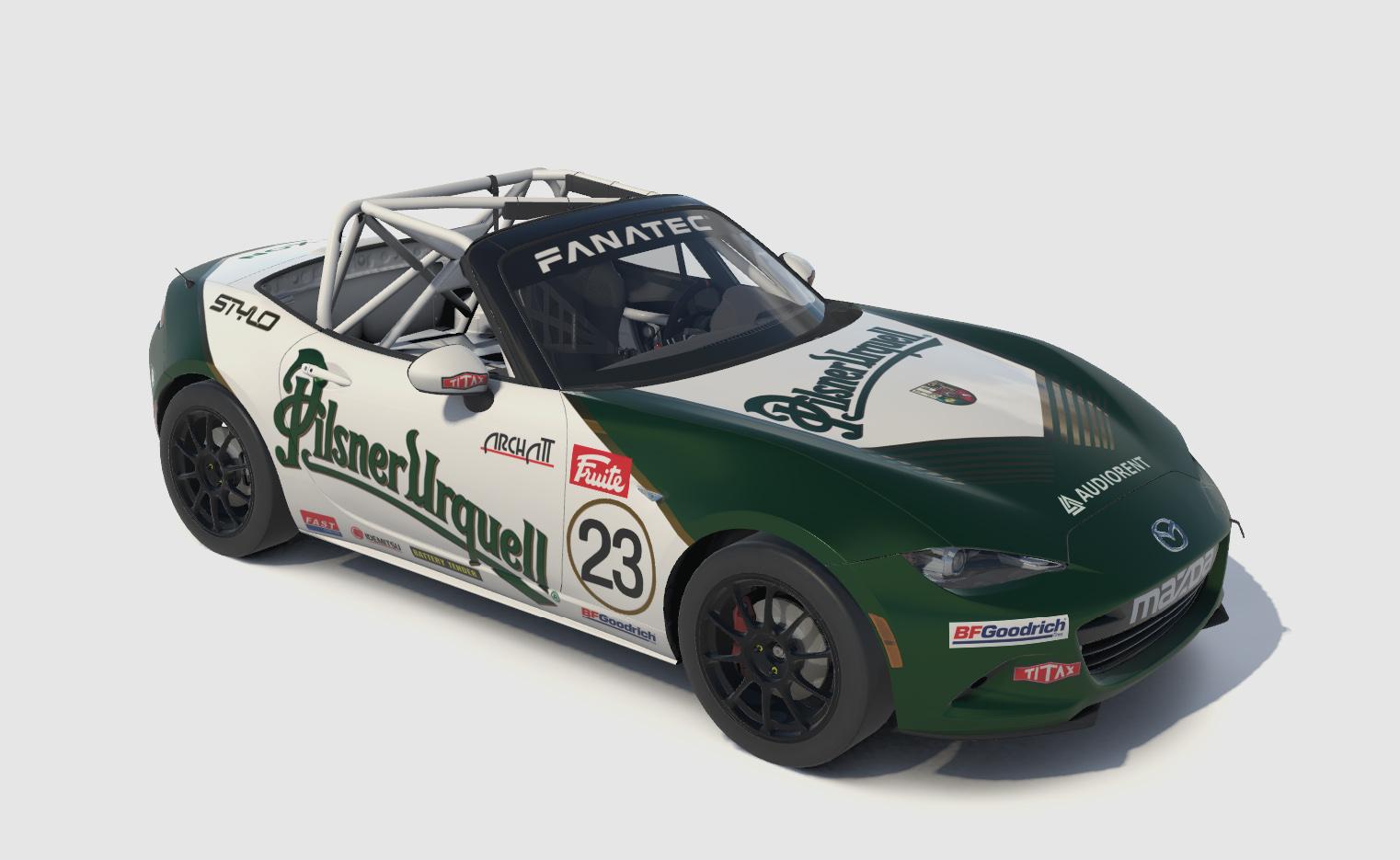 Pilsner Urquell sponsored MX-5 by Adam Durrant - Trading Paints
