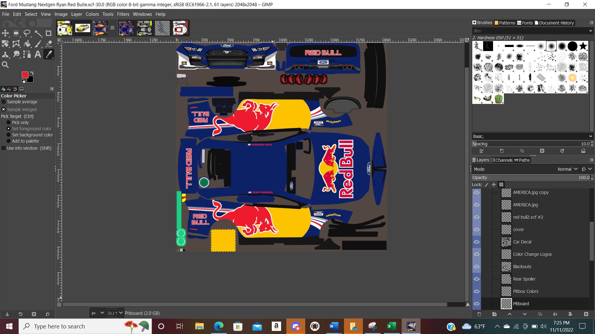 Ford Mustang Nextgen Ryan Red Bulle by James Fillers - Trading Paints