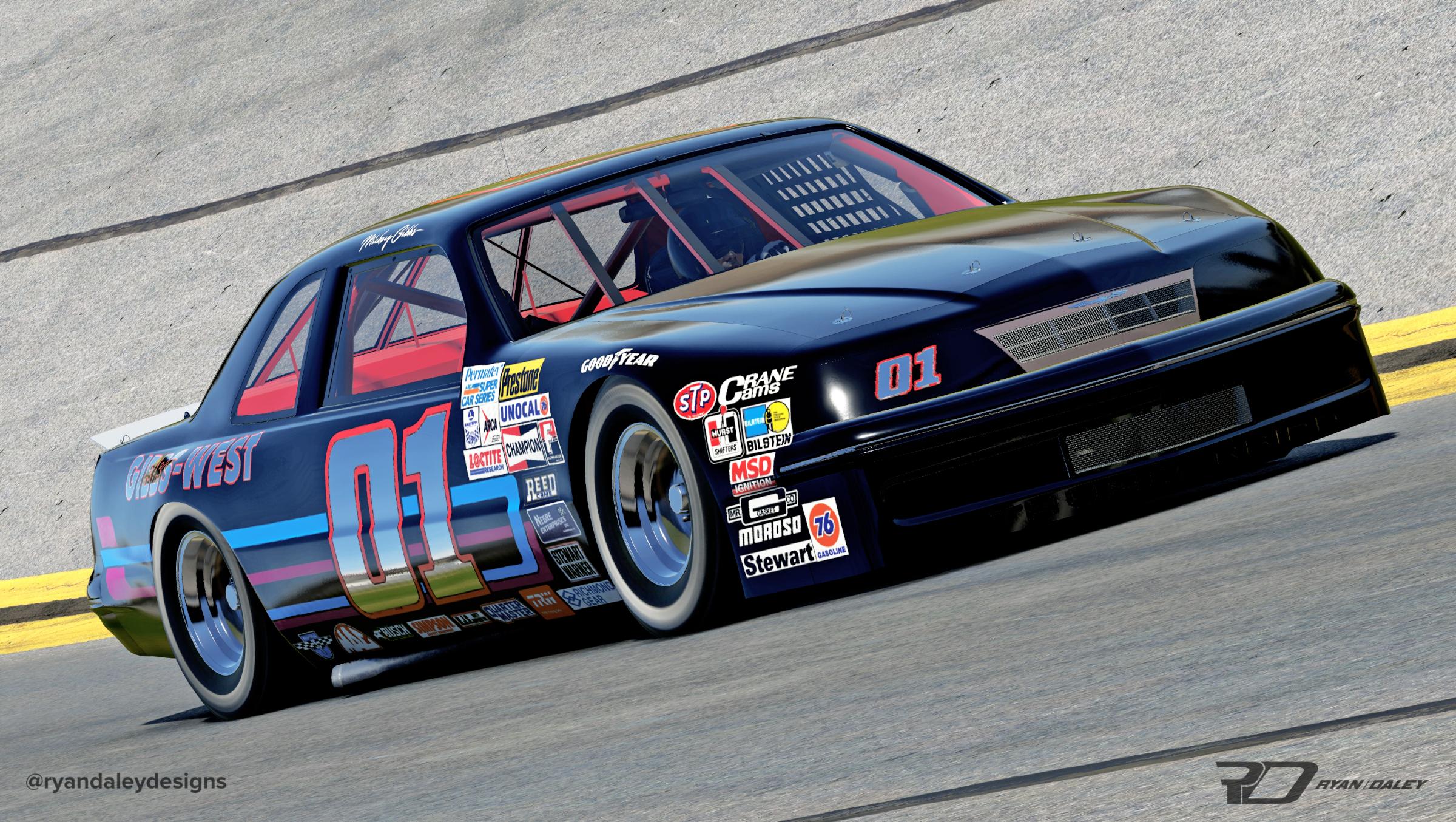 1988 #01 Mickey Gibbs - Gibbs/West ARCA With Numbers by Ryan Daley ...