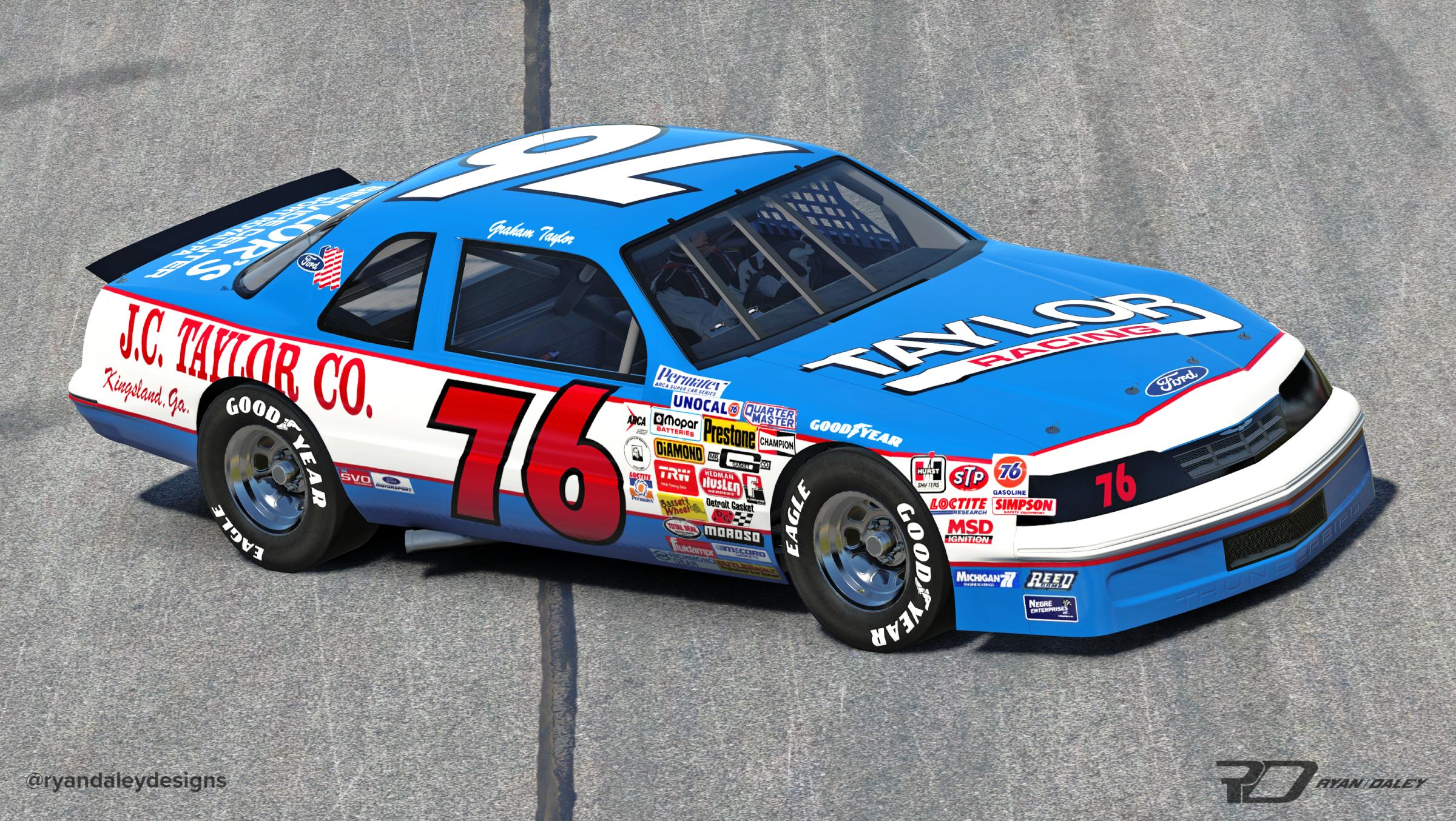 1989 #76 Graham Taylor Car Mate ARCA With Numbers by Ryan Daley ...